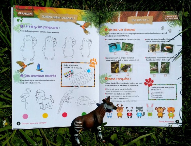Des cahiers de vacances, une saison au Zoo, réviser avec les animaux